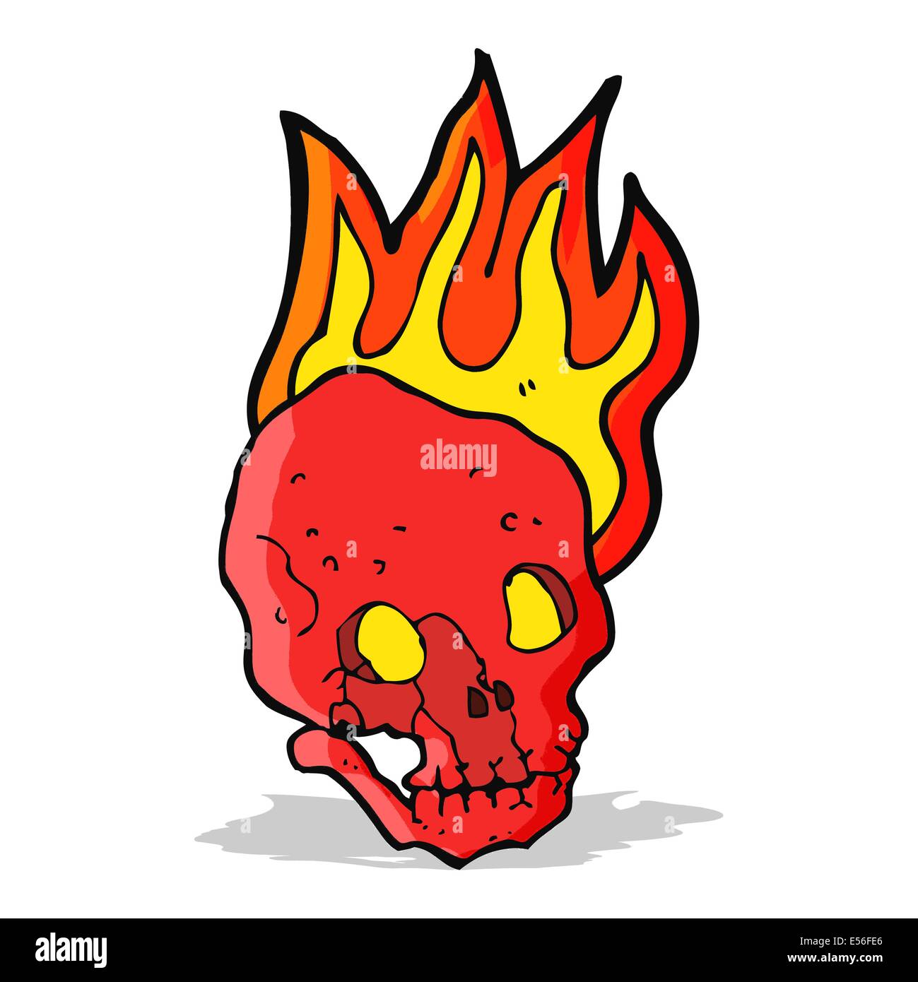 cartoon flaming skull Stock Vector Image & Art - Alamy