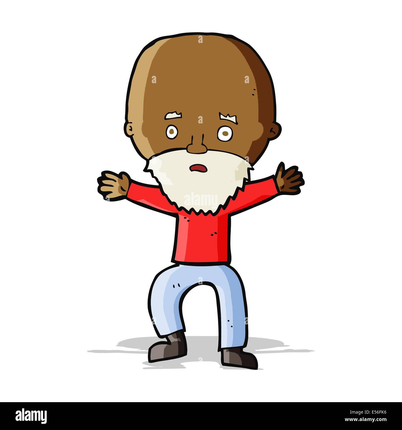 Cartoon panicking old man hi-res stock photography and images - Alamy