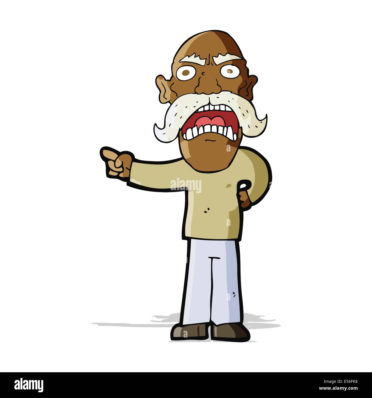 cartoon angry old man Stock Vector Image & Art - Alamy