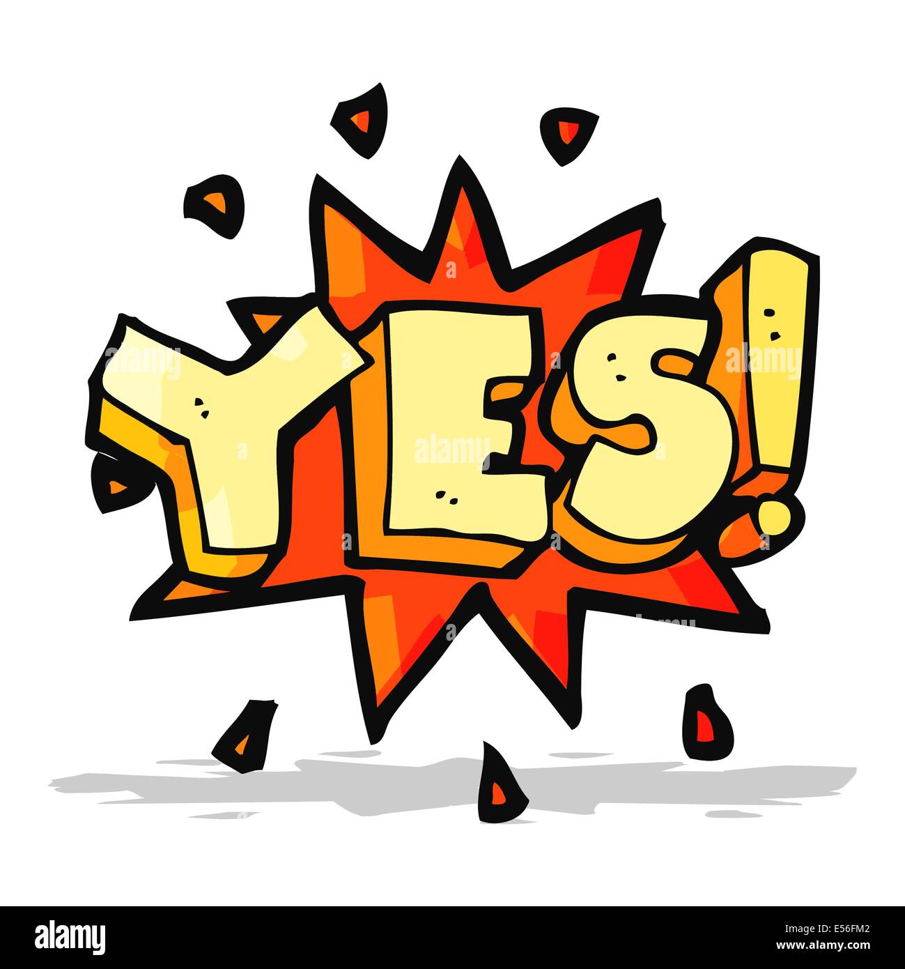 cartoon yes symbol Stock Vector Image & Art - Alamy