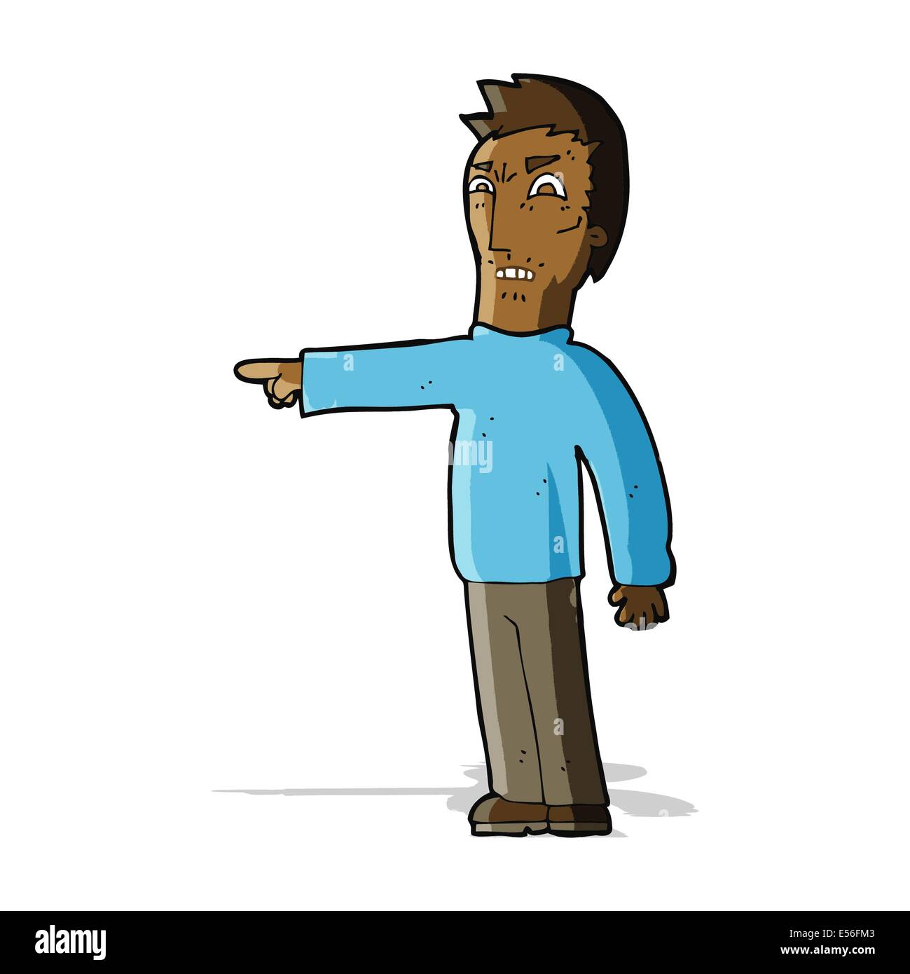 cartoon angry man pointing Stock Vector Image & Art - Alamy