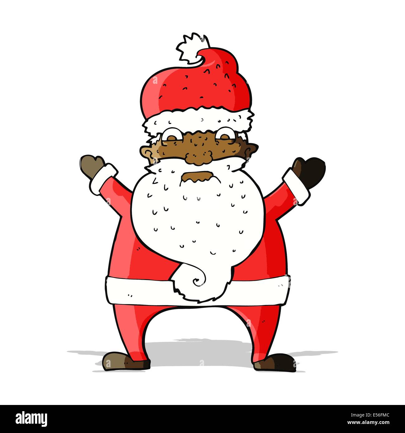 cartoon stressed out santa Stock Vector Image & Art - Alamy