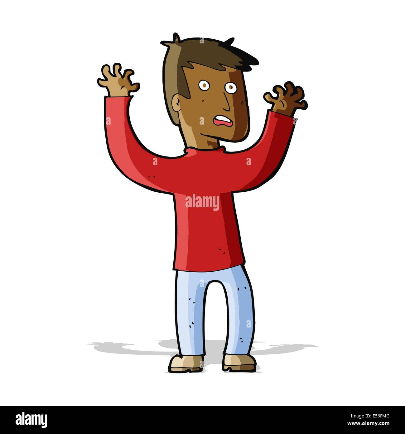 cartoon terrified man Stock Vector Image & Art - Alamy