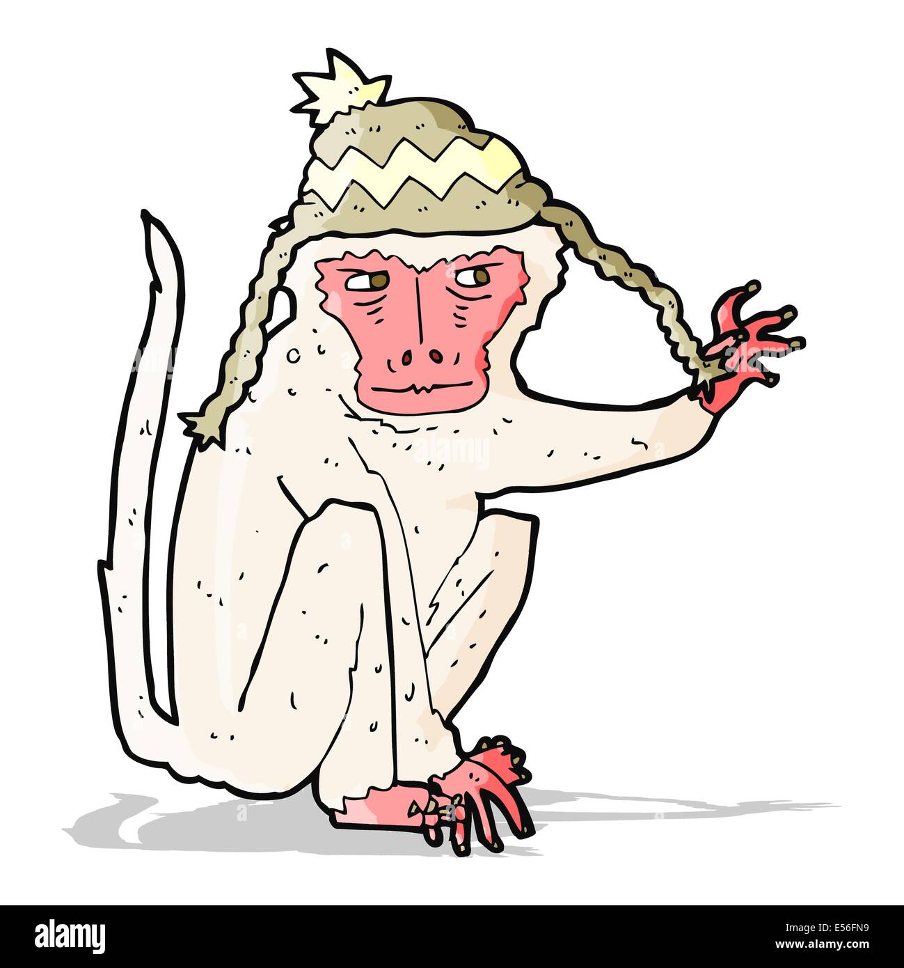 cartoon monkey wearing hat Stock Vector Image & Art - Alamy