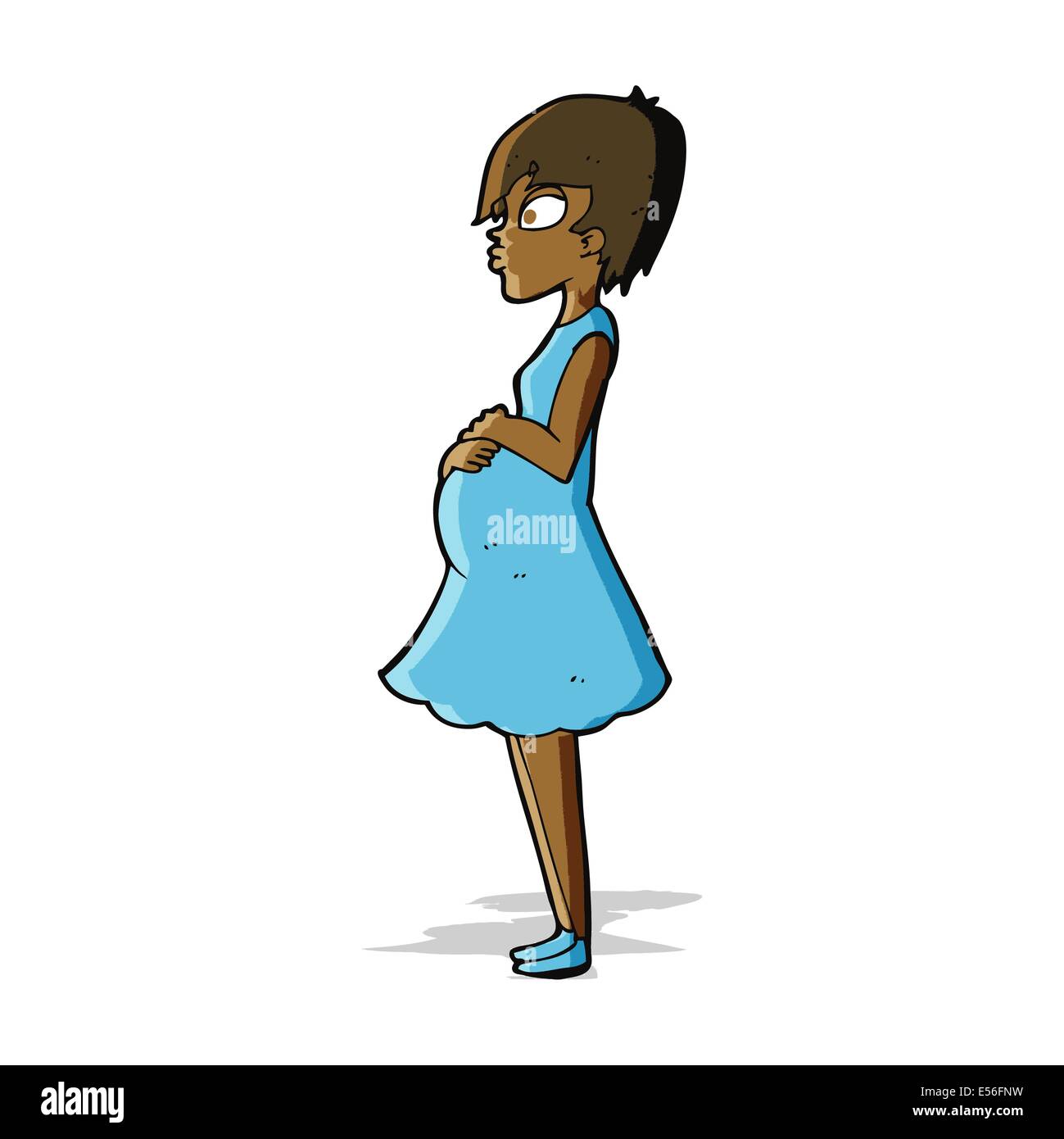 cartoon pregnant woman Stock Vector Image & Art - Alamy