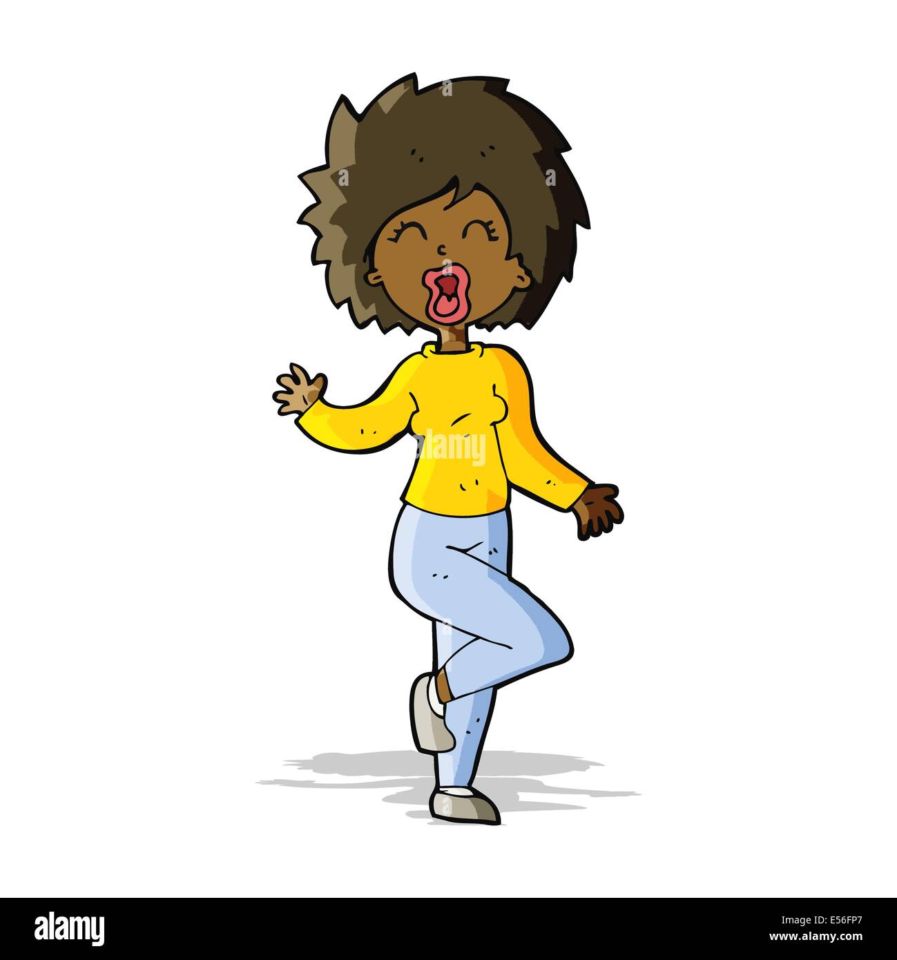 Drunk woman dancing cartoon hi-res stock photography and images - Alamy