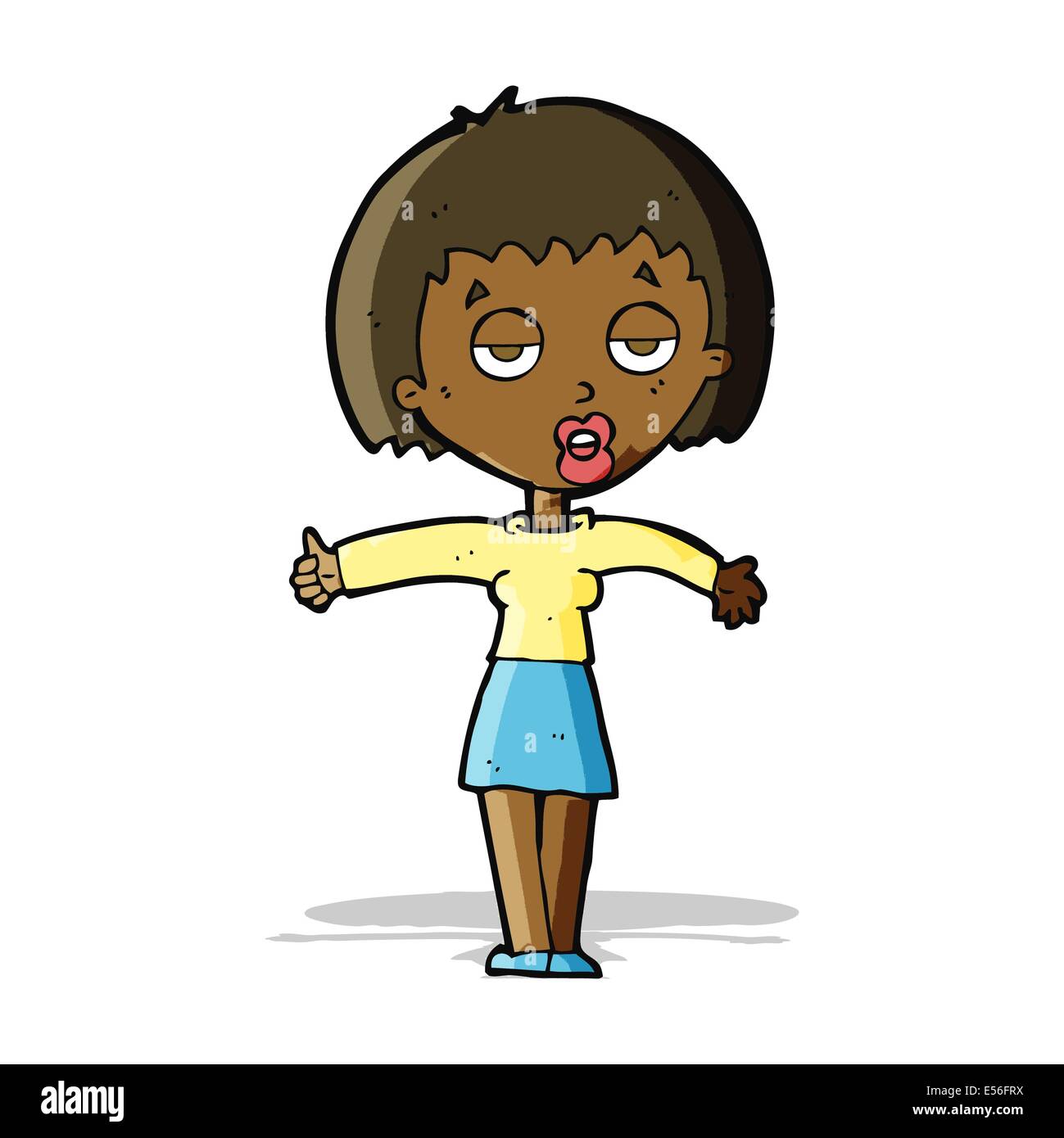 cartoon bored woman Stock Vector Image & Art - Alamy