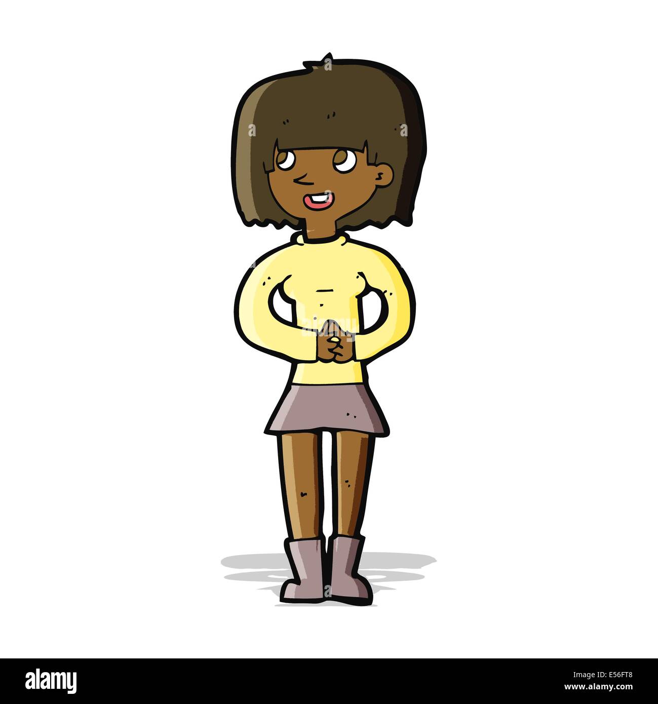 cartoon friendly woman Stock Vector Image & Art - Alamy