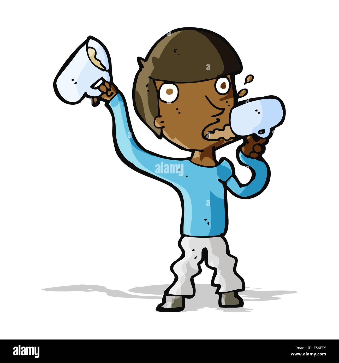 cartoon man drinking beer Stock Vector Image & Art - Alamy