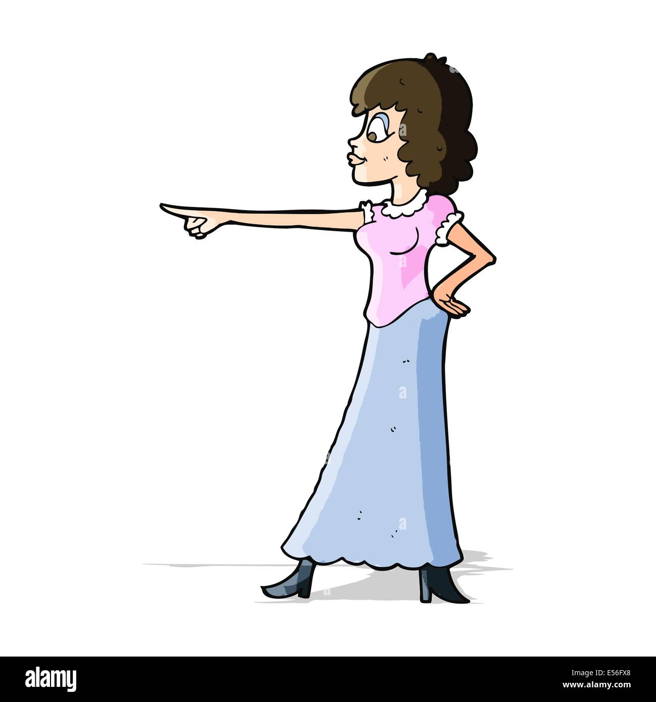 cartoon woman pointing finger Stock Vector Image & Art - Alamy