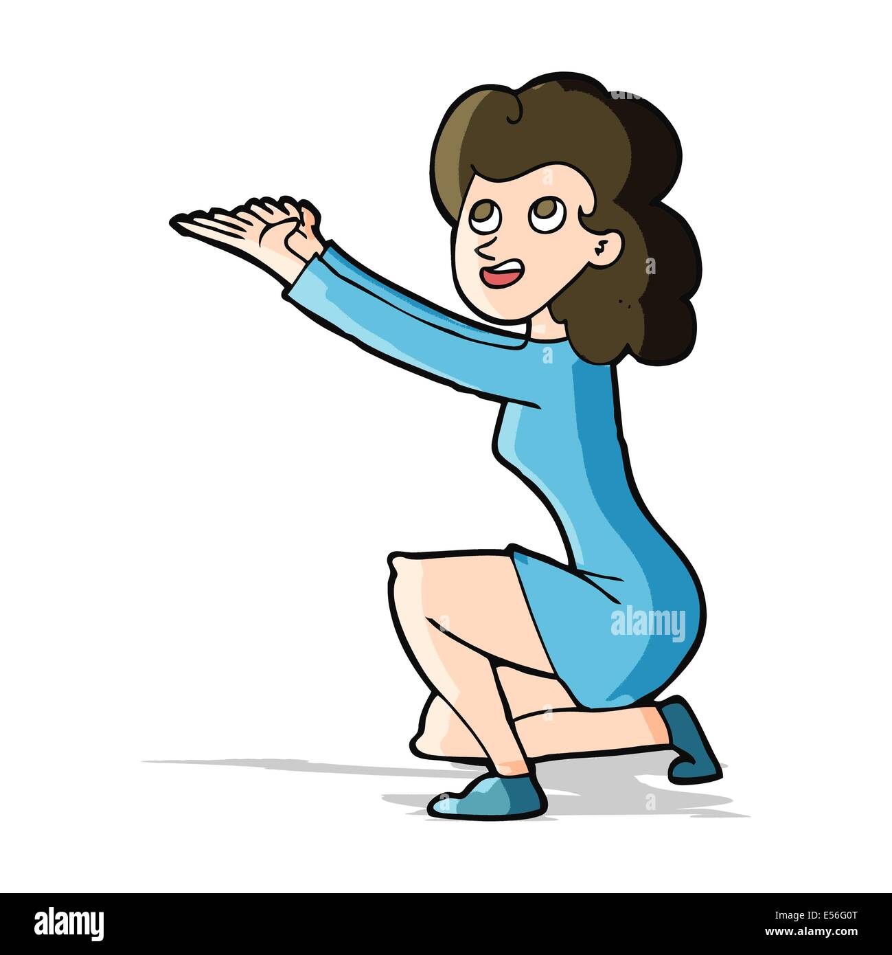 cartoon woman presentation gesture Stock Vector Image & Art - Alamy
