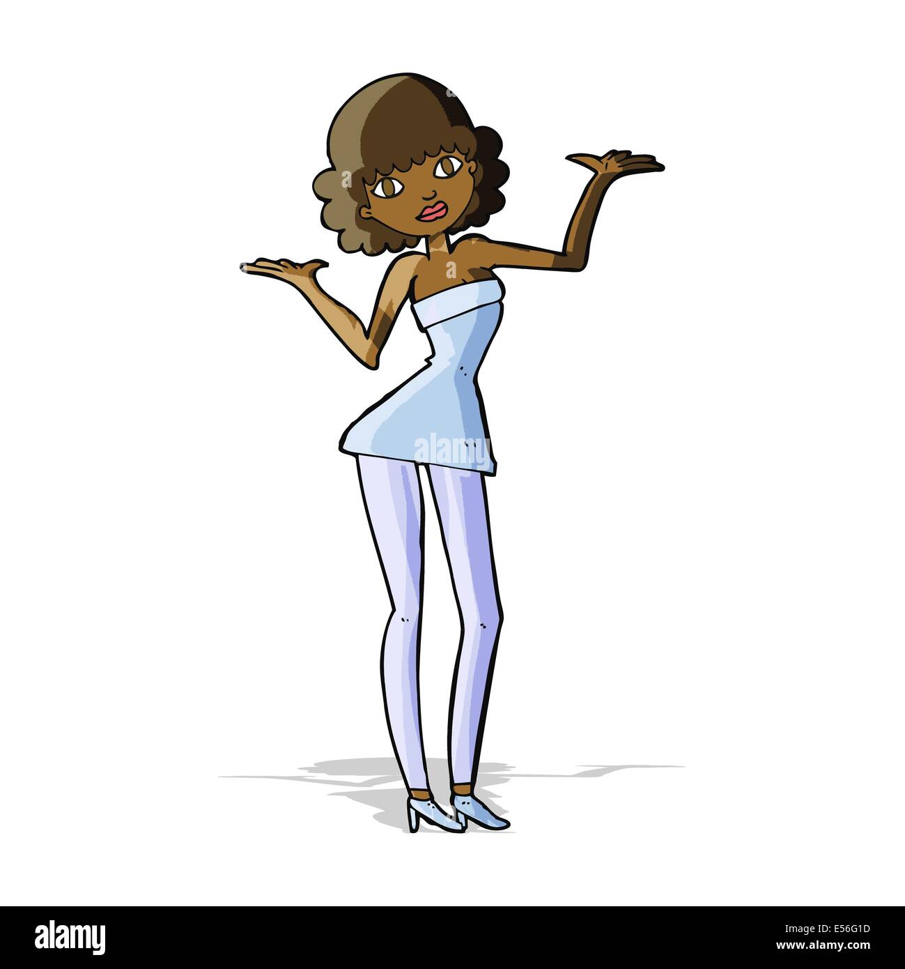 cartoon woman in cocktail dress Stock Vector Image & Art - Alamy