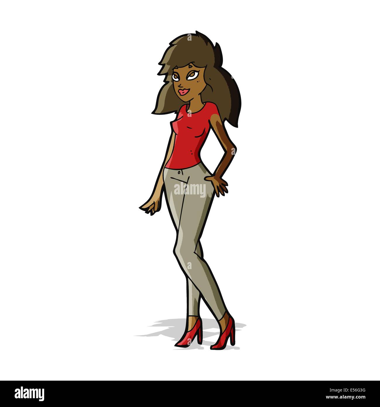 cartoon pretty woman Stock Vector Image & Art - Alamy