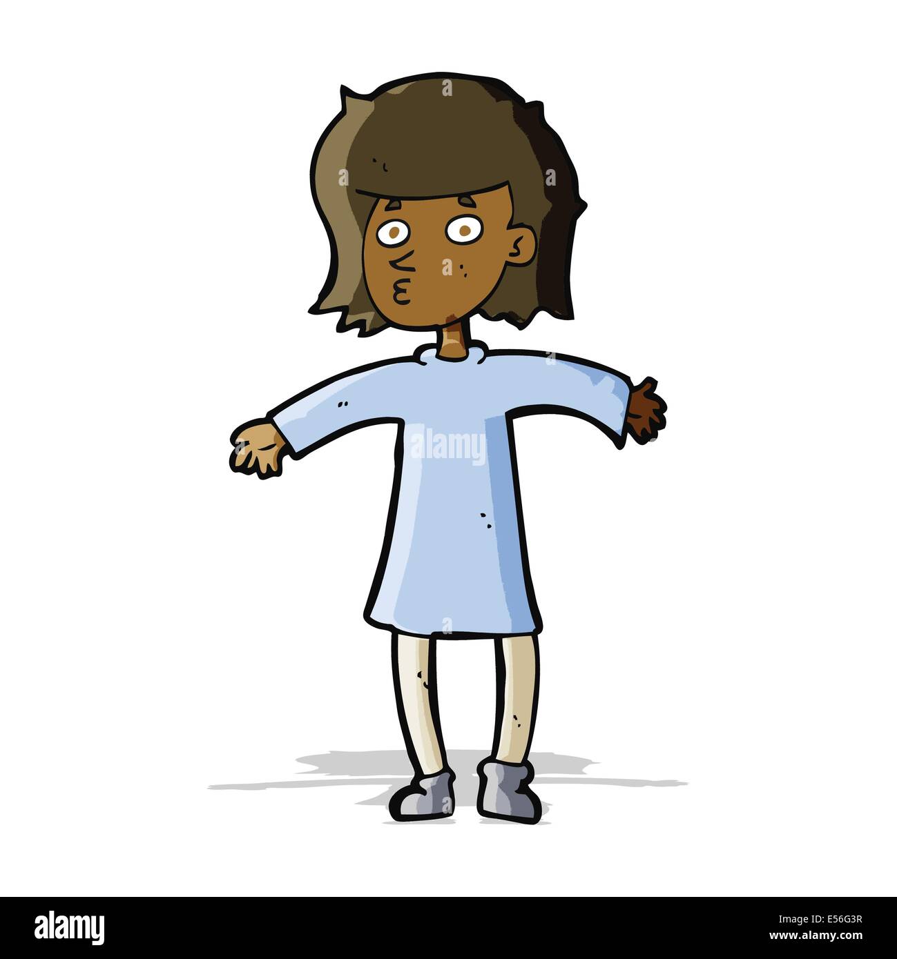cartoon nervous woman Stock Vector Image & Art - Alamy