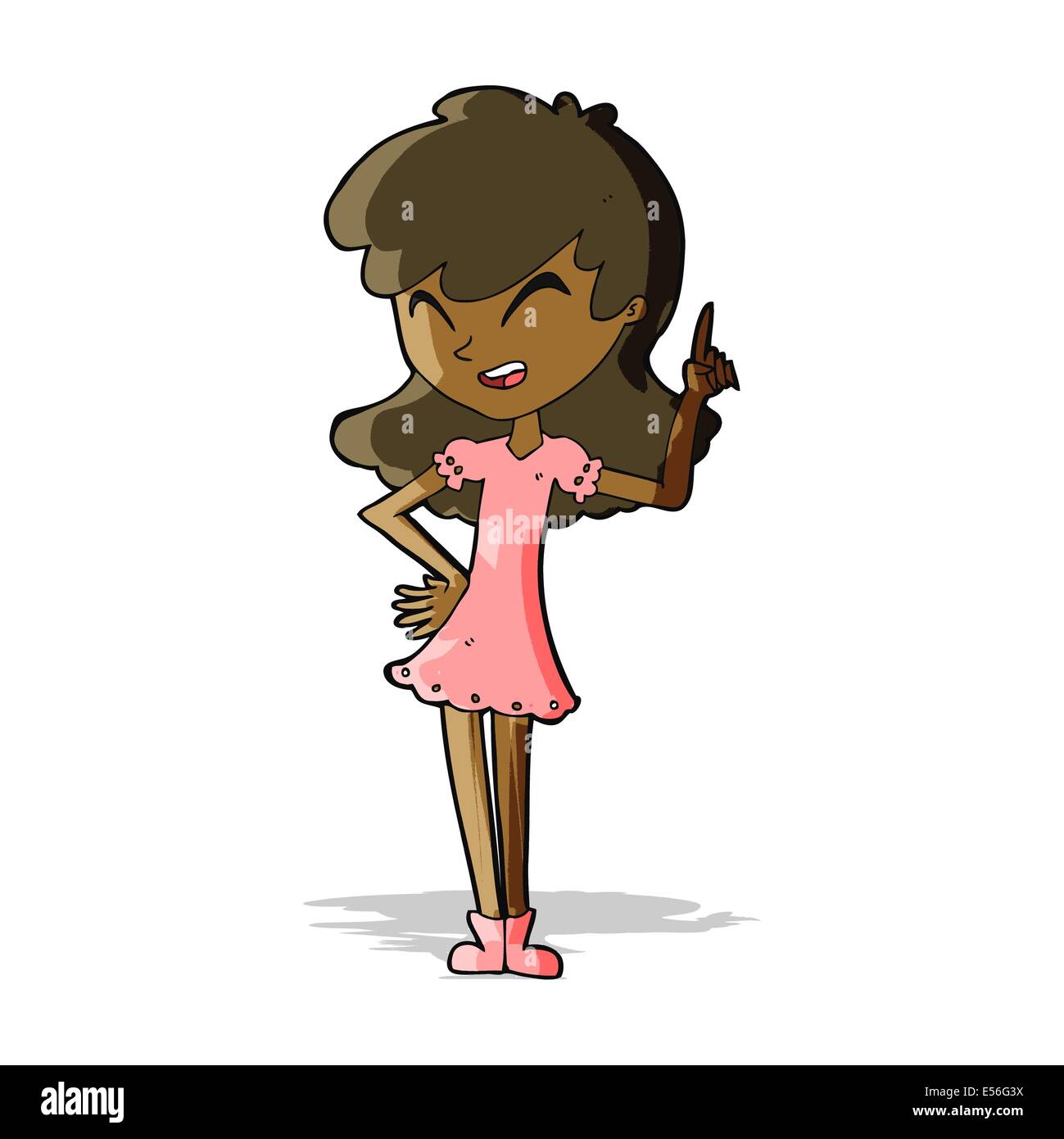 cartoon girl making point Stock Vector Image & Art - Alamy