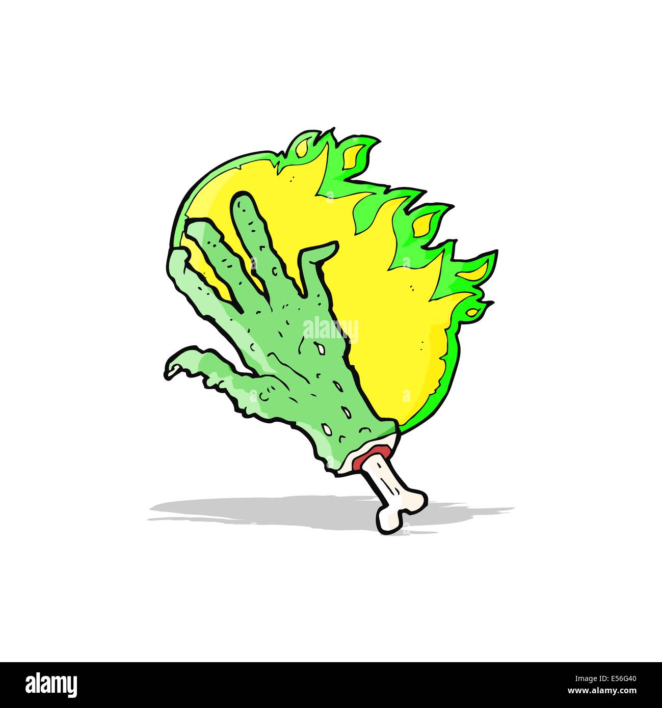 cartoon gross flaming zombie hand Stock Vector Image & Art - Alamy