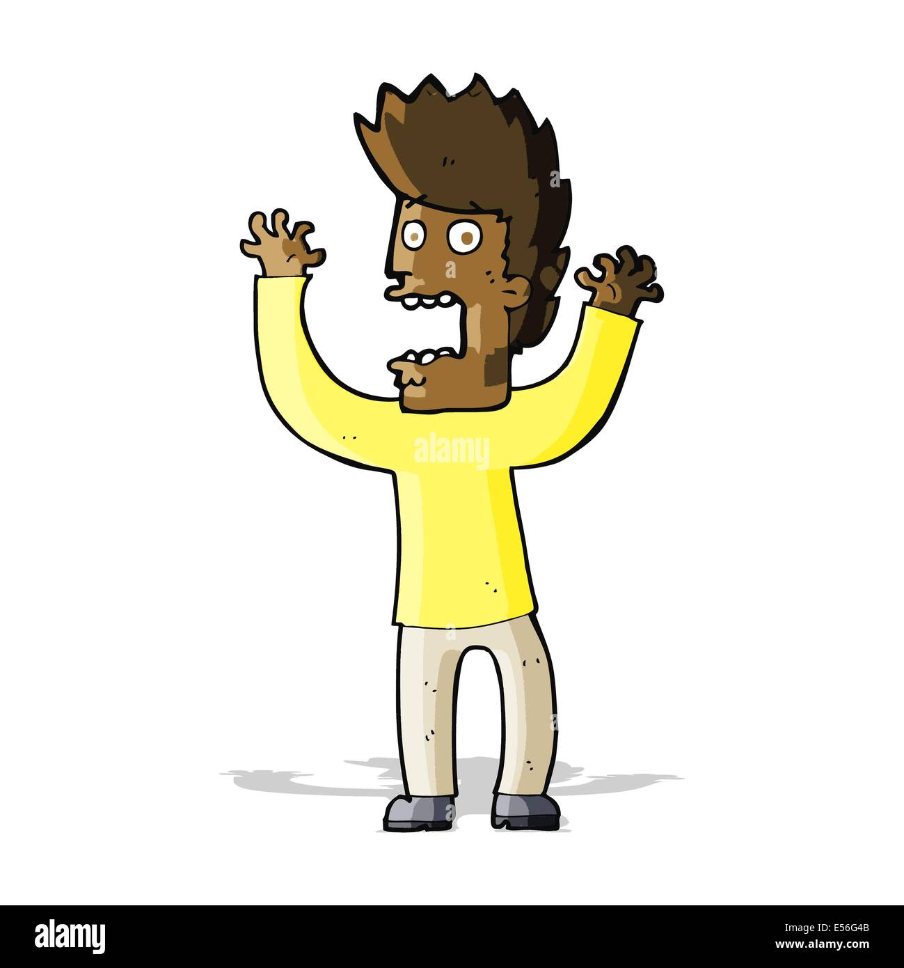 cartoon terrified man Stock Vector Image & Art - Alamy