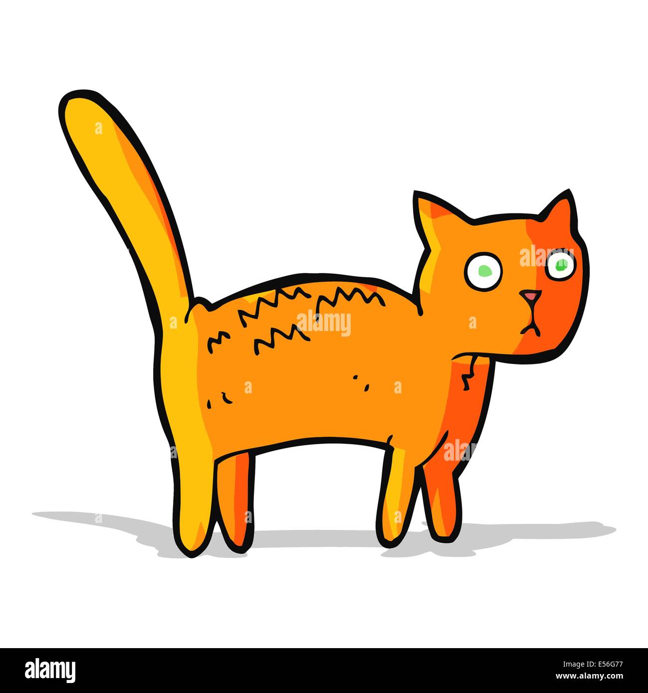 cartoon frightened cat Stock Vector Image & Art - Alamy