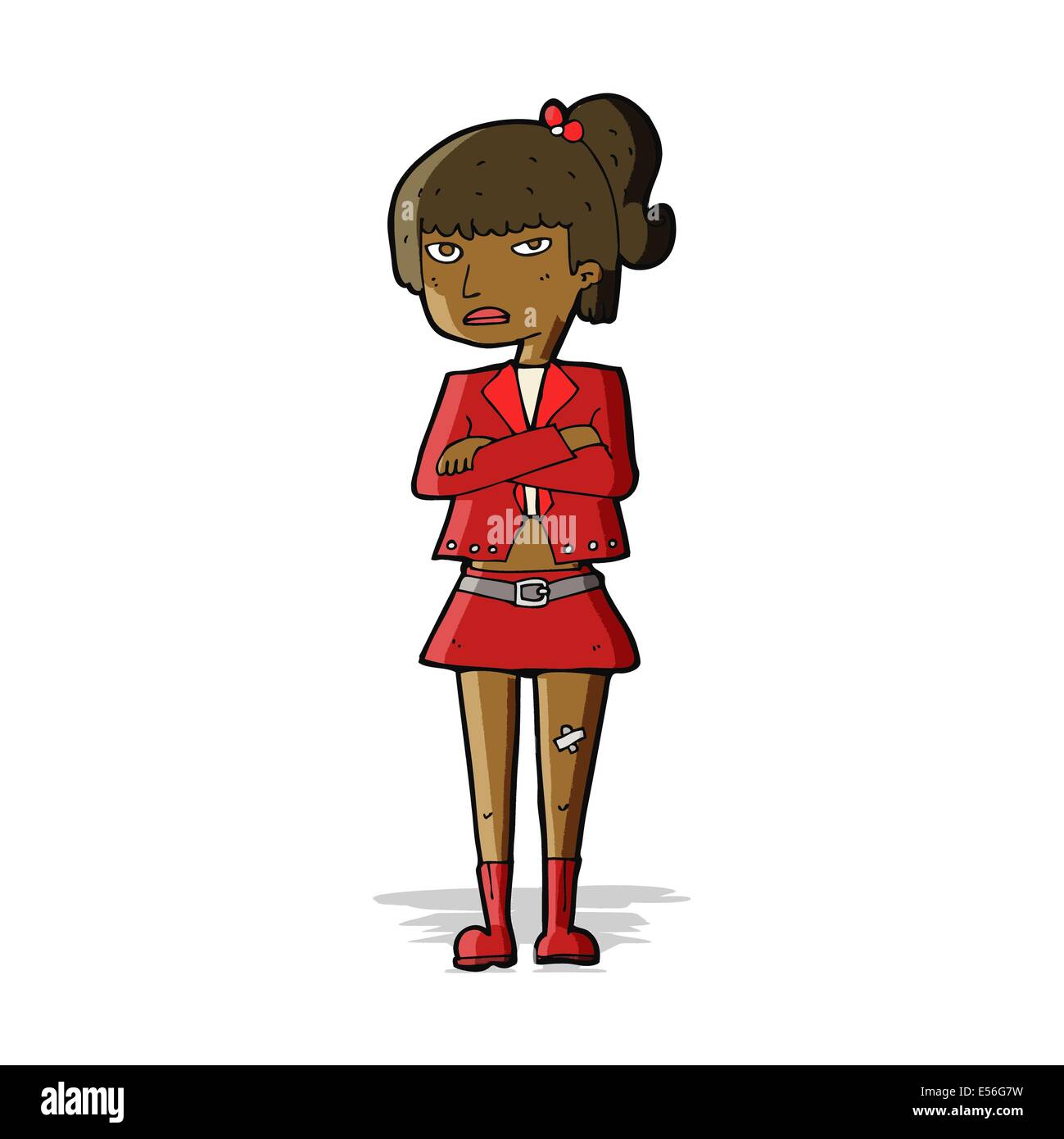 cartoon cool girl Stock Vector Image & Art - Alamy