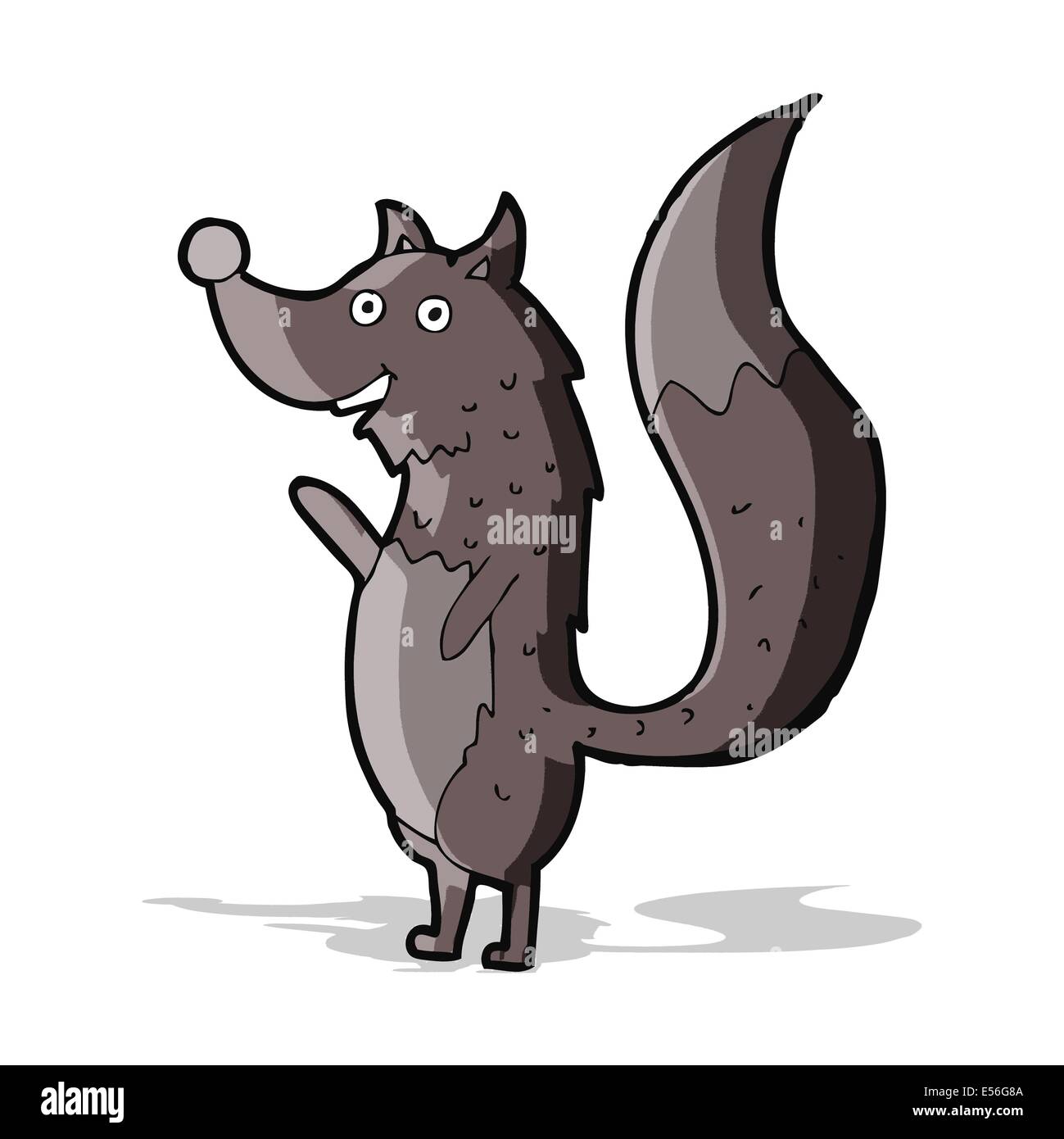 Cartoon waving wolf hi-res stock photography and images - Alamy