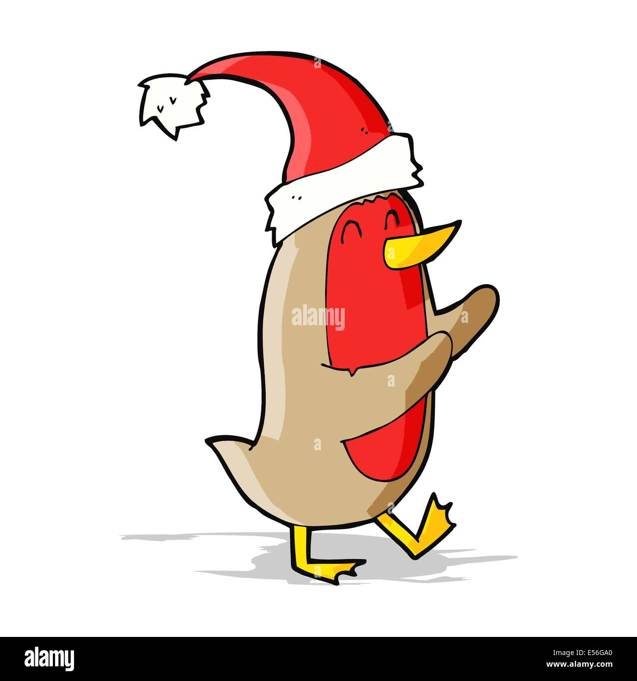Retro christmas robin drawing hi-res stock photography and images - Alamy