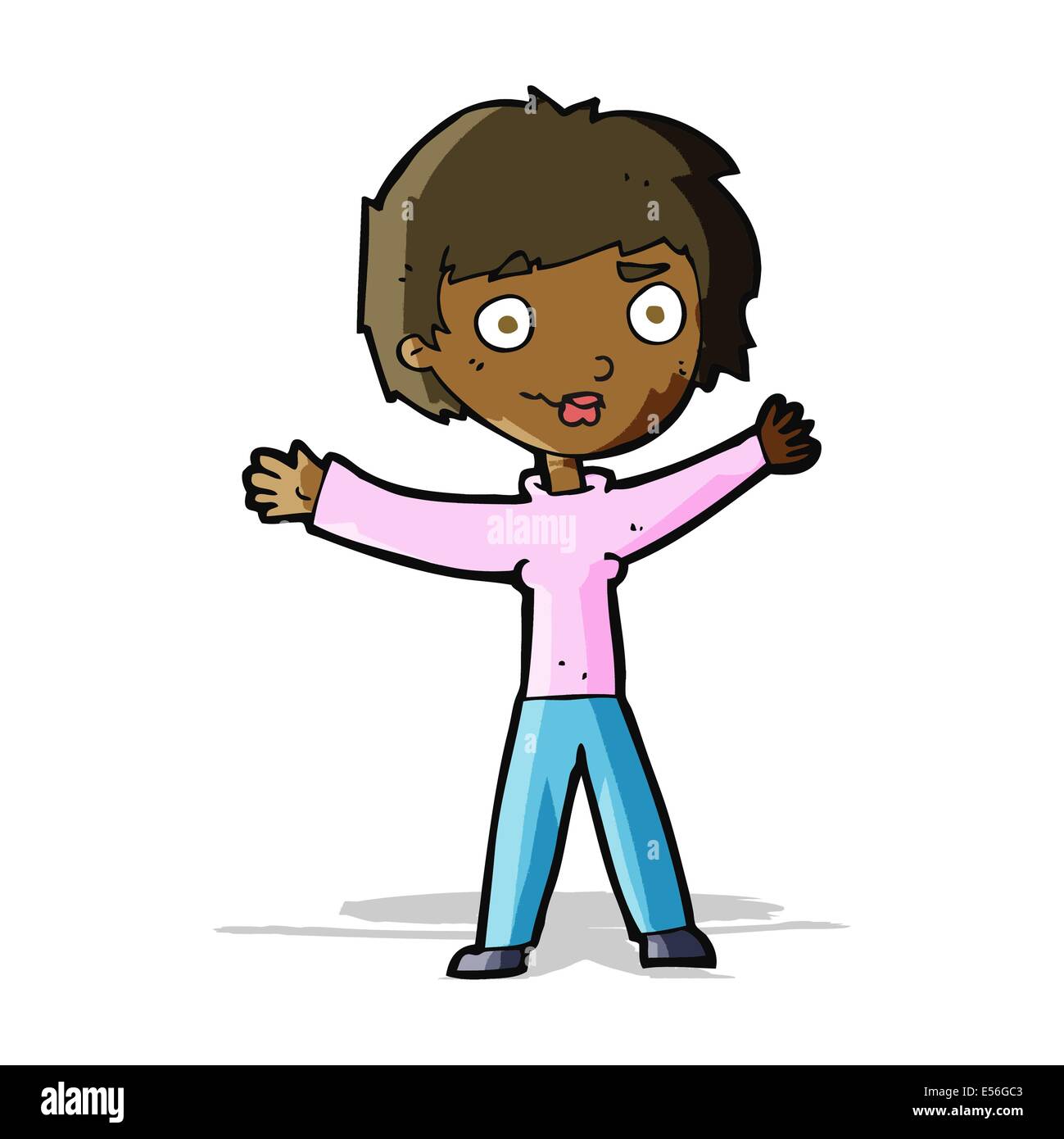 cartoon woman waving arms Stock Vector Image & Art - Alamy