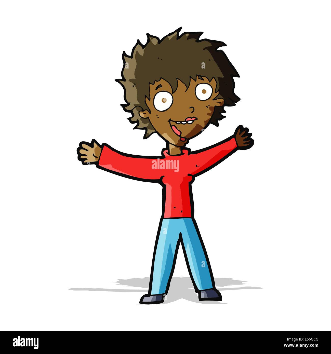 cartoon excited woman Stock Vector Image & Art - Alamy