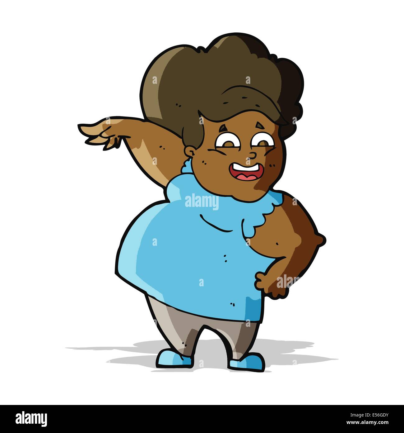 cartoon overweight woman Stock Vector Image & Art - Alamy