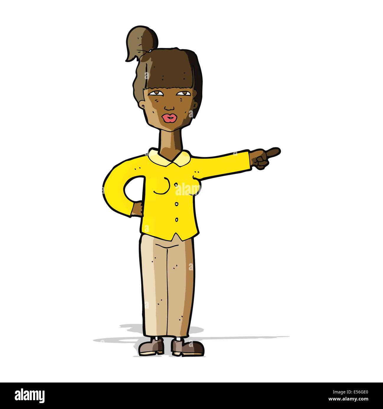 cartoon woman pointing Stock Vector Image & Art - Alamy