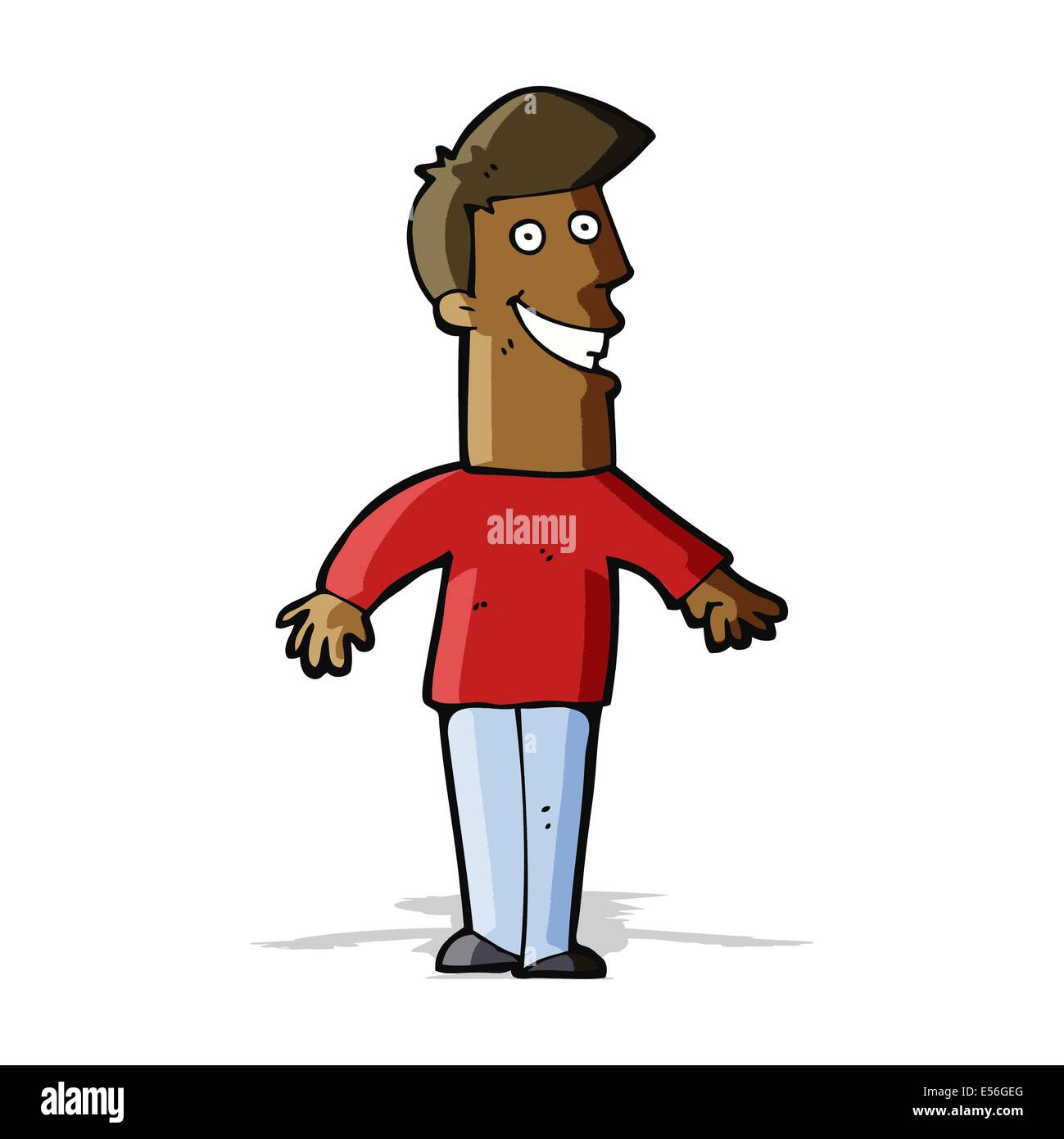 cartoon grinning man Stock Vector Image & Art - Alamy