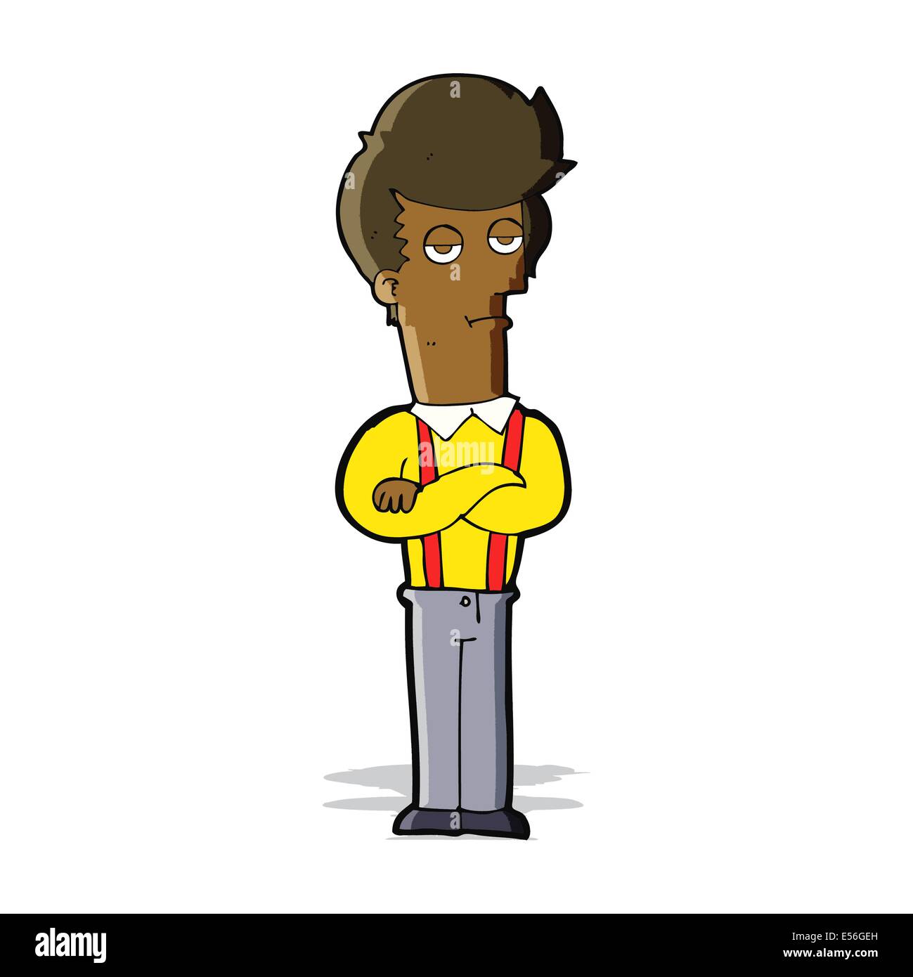 cartoon bored man Stock Vector Image & Art - Alamy