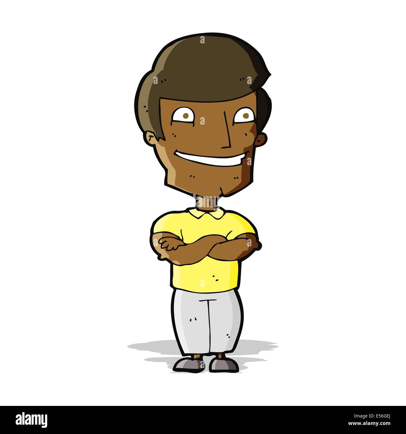 cartoon grinning man Stock Vector Image & Art - Alamy