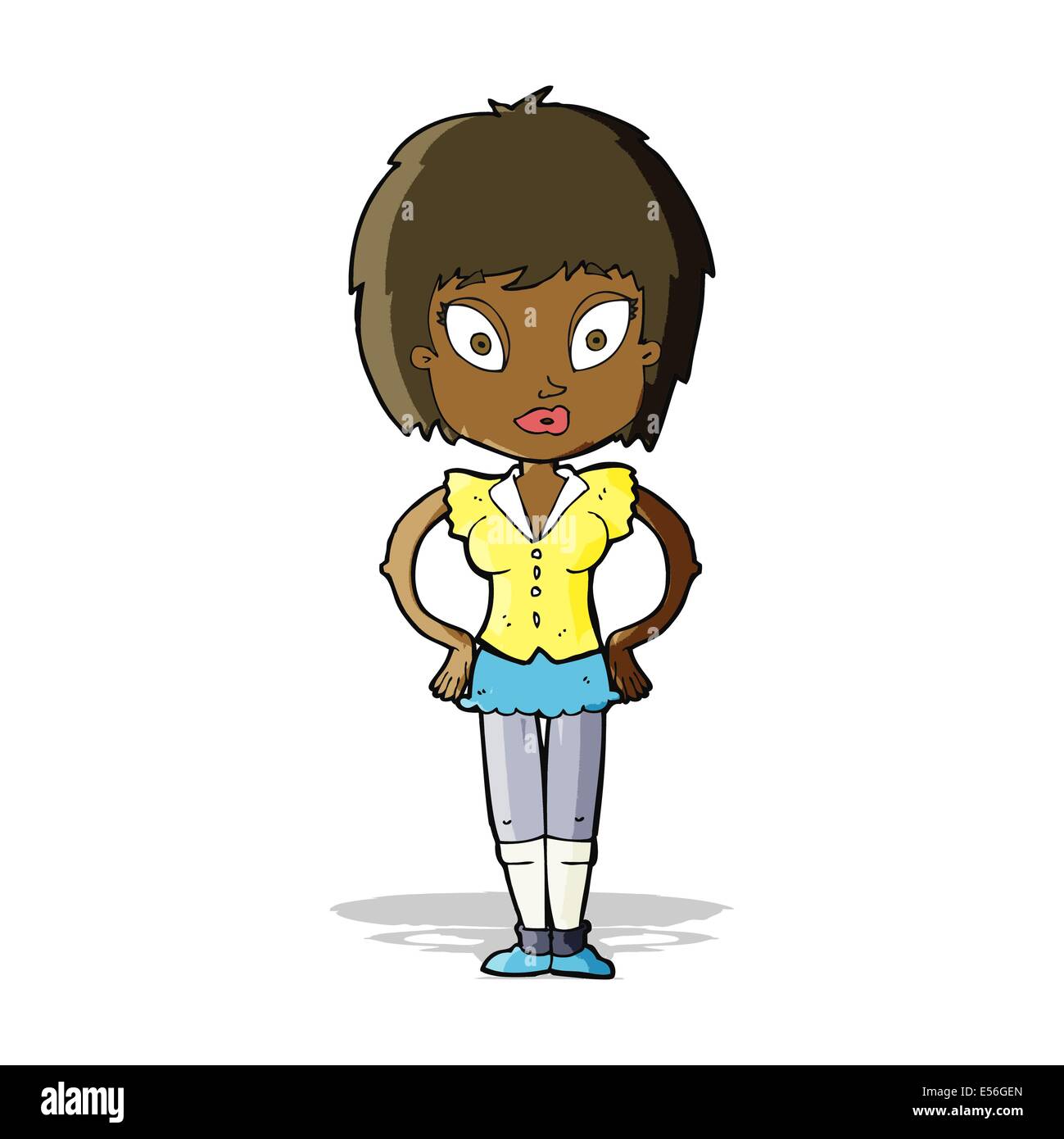 cartoon pretty girl Stock Vector Image & Art - Alamy