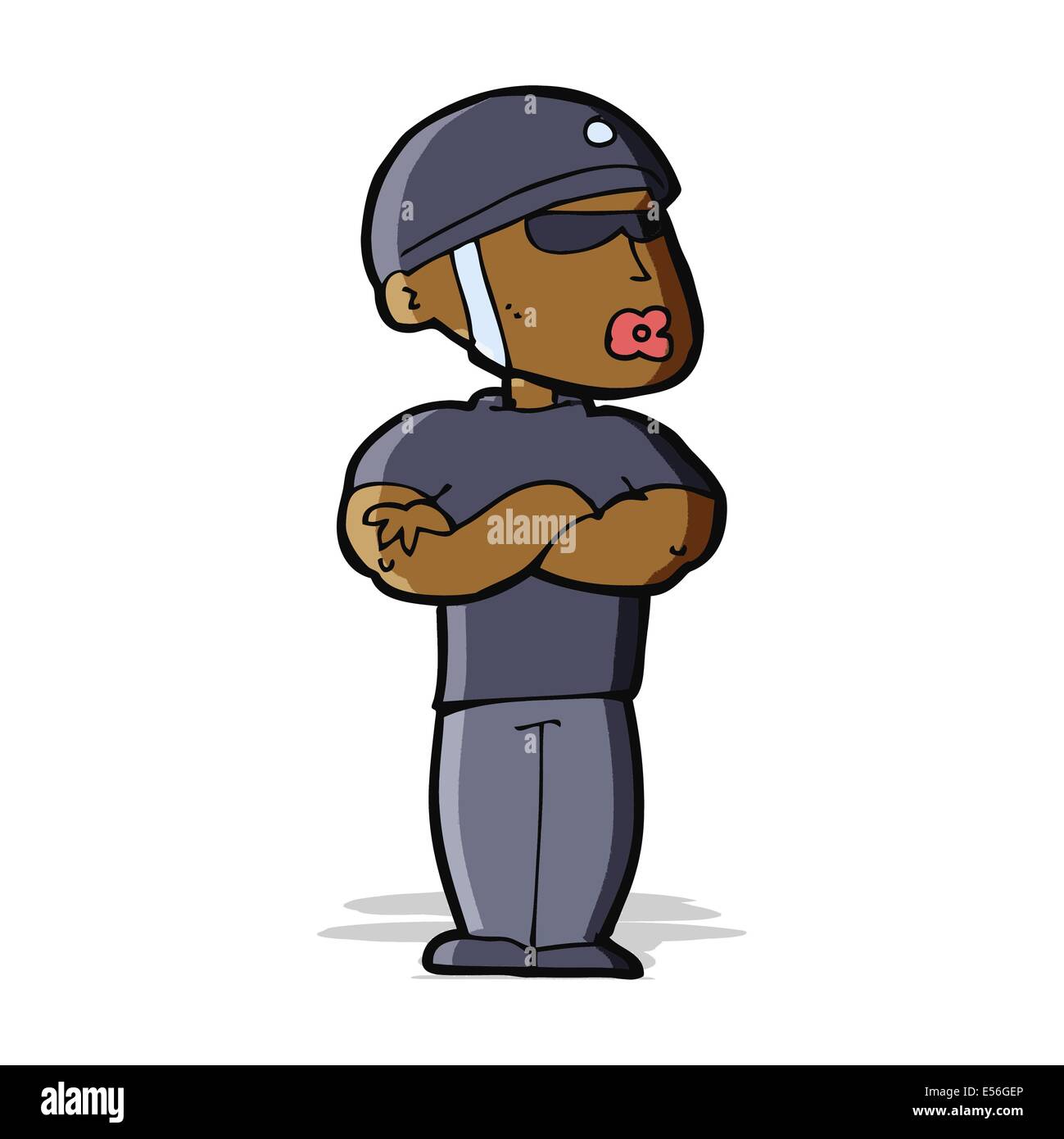 cartoon security guard Stock Vector Image & Art - Alamy