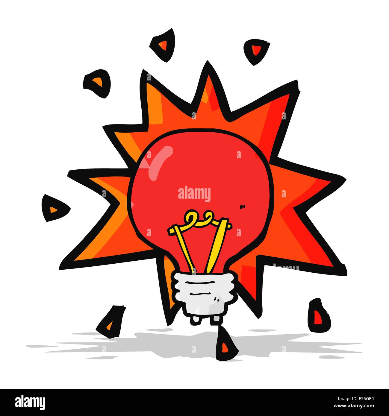 cartoon red light bulb Stock Vector Image & Art - Alamy