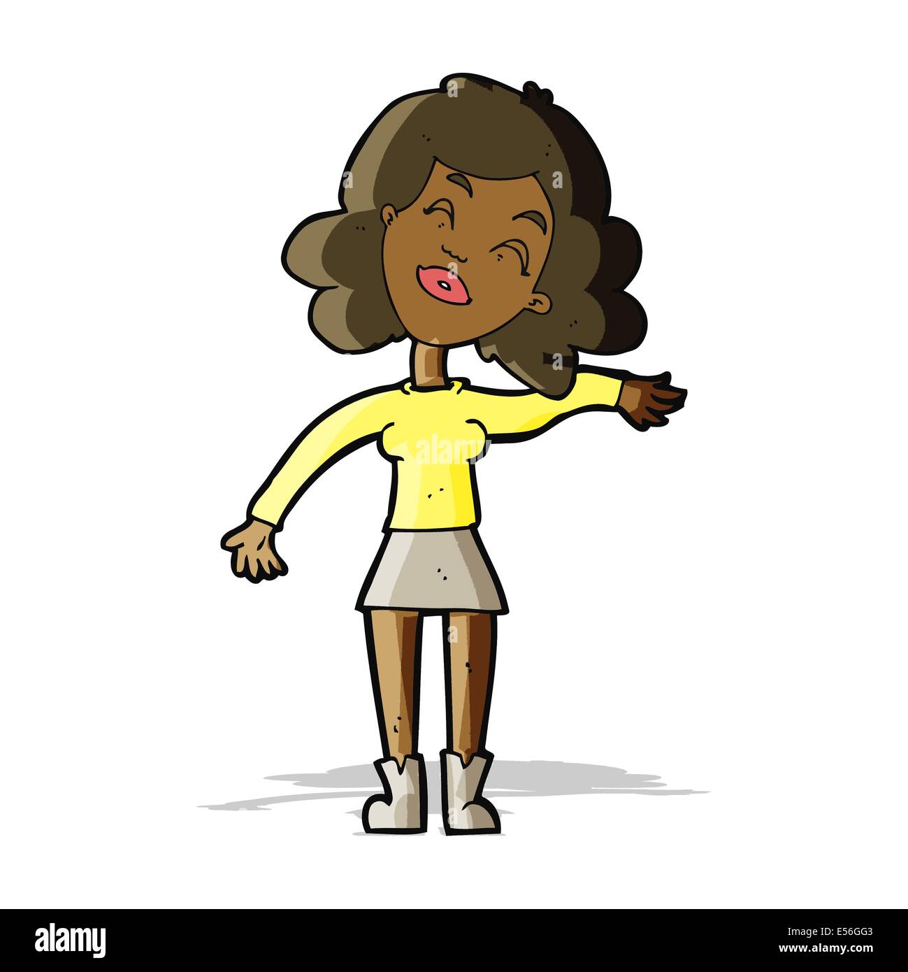 cartoon woman only joking Stock Vector Image & Art - Alamy