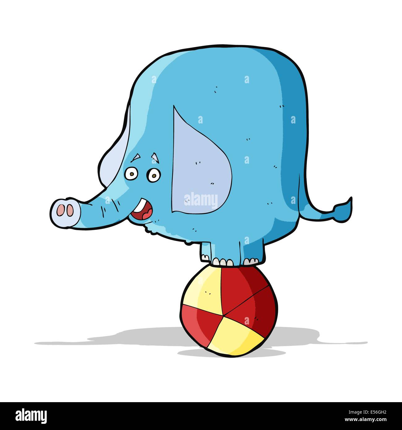Cartoon elephant balancing Cut Out Stock Images & Pictures - Alamy