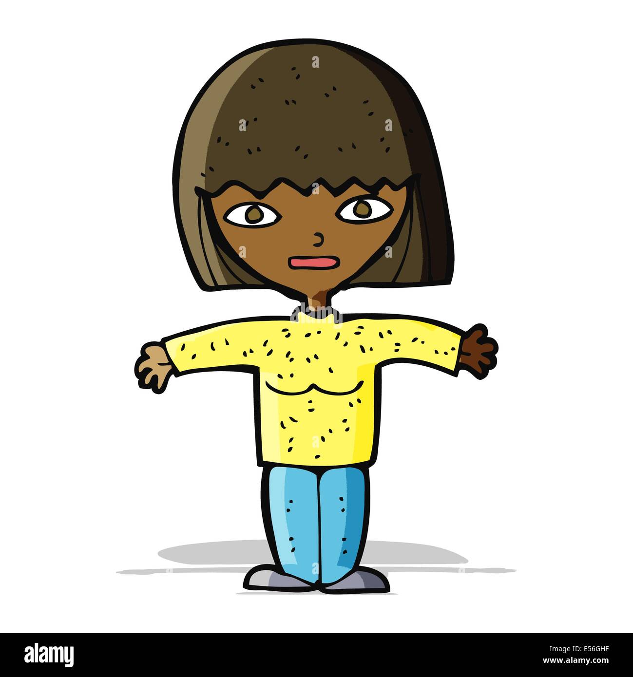 Cartoon woman open arms Stock Vector Images - Alamy