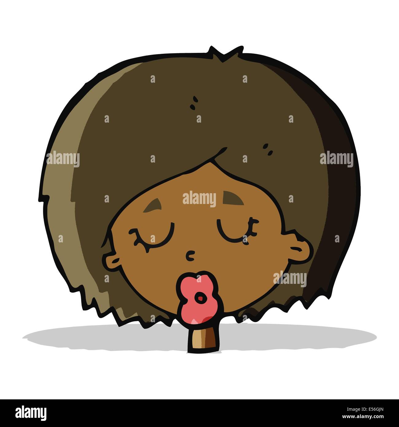 cartoon woman with eyes closed Stock Vector Image & Art - Alamy
