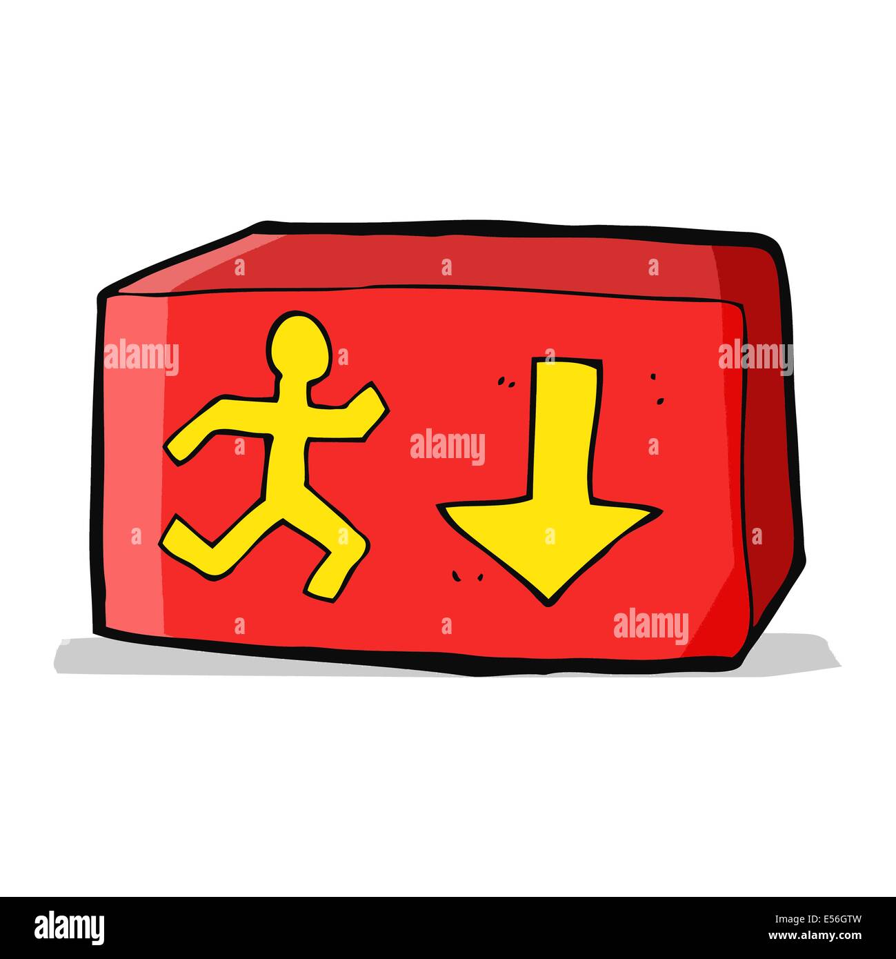 cartoon exit sign Stock Vector Image & Art - Alamy