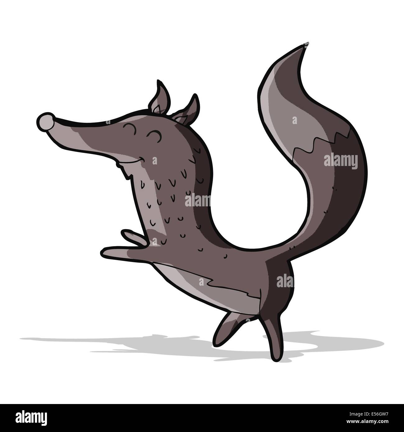 cartoon happy wolf Stock Vector Image & Art - Alamy