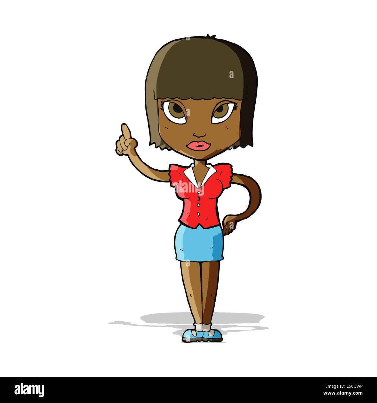 cartoon pretty girl with idea Stock Vector Image & Art - Alamy