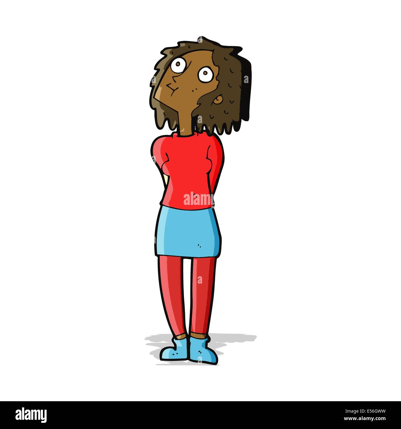 cartoon curious woman Stock Vector Image & Art - Alamy