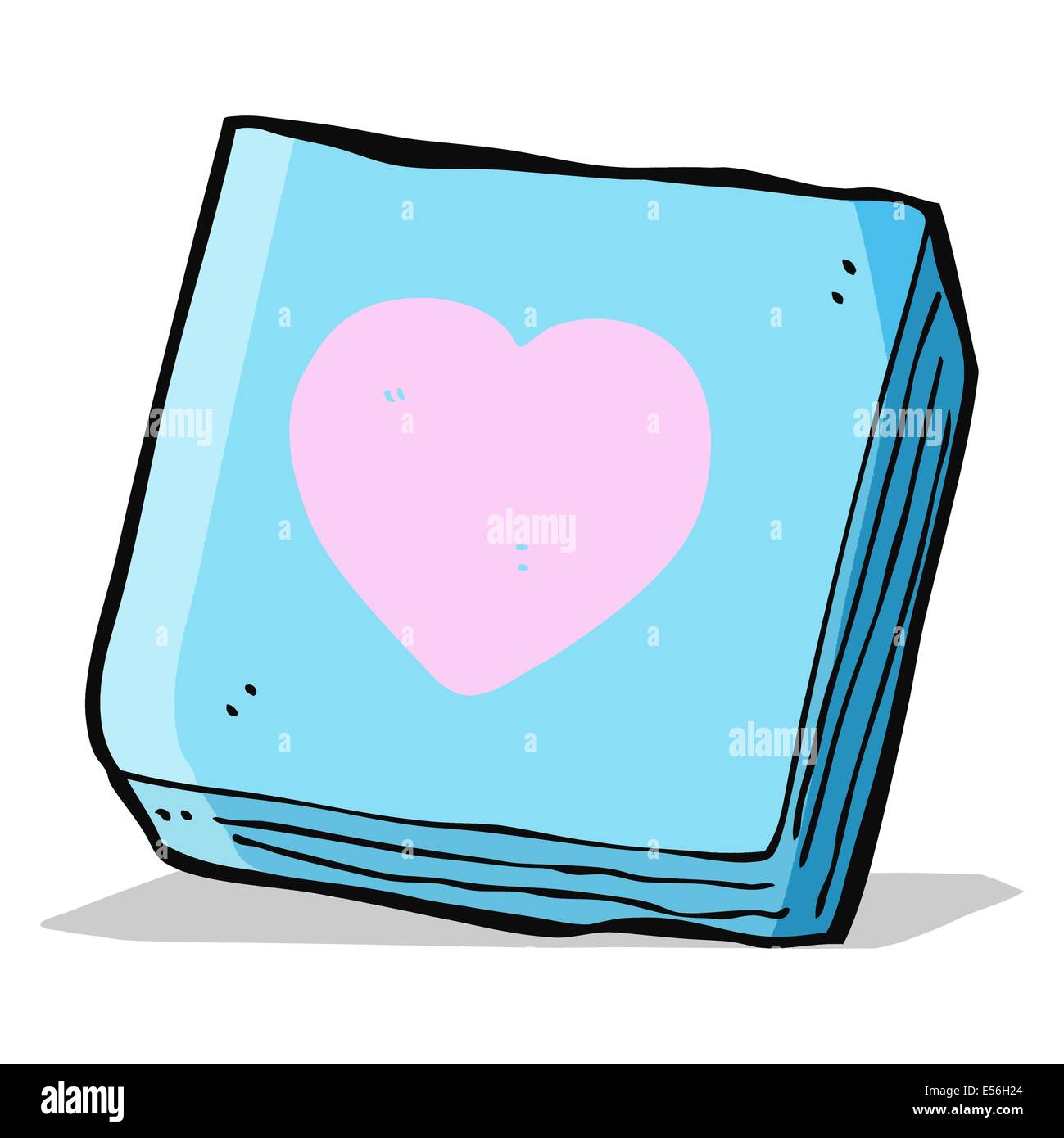 cartoon love heart notes pad Stock Vector Image & Art - Alamy
