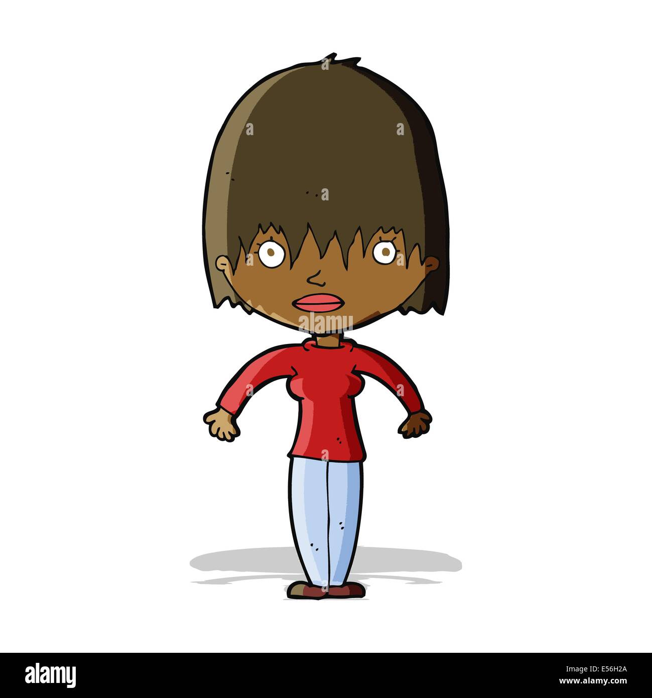 cartoon woman staring Stock Vector Image & Art - Alamy