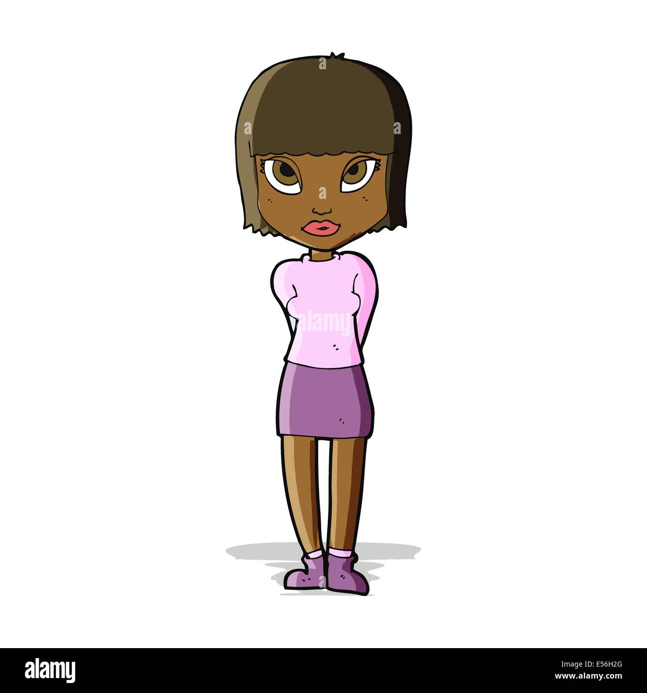 cartoon woman standing Stock Vector Image & Art - Alamy