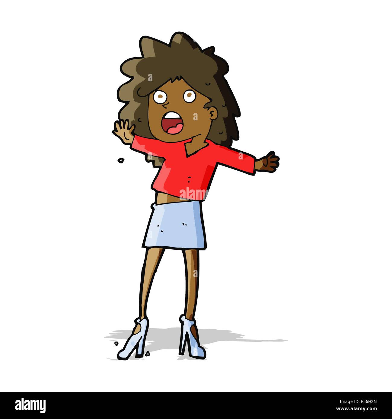 Woman tripping illustration hi-res stock photography and images - Alamy