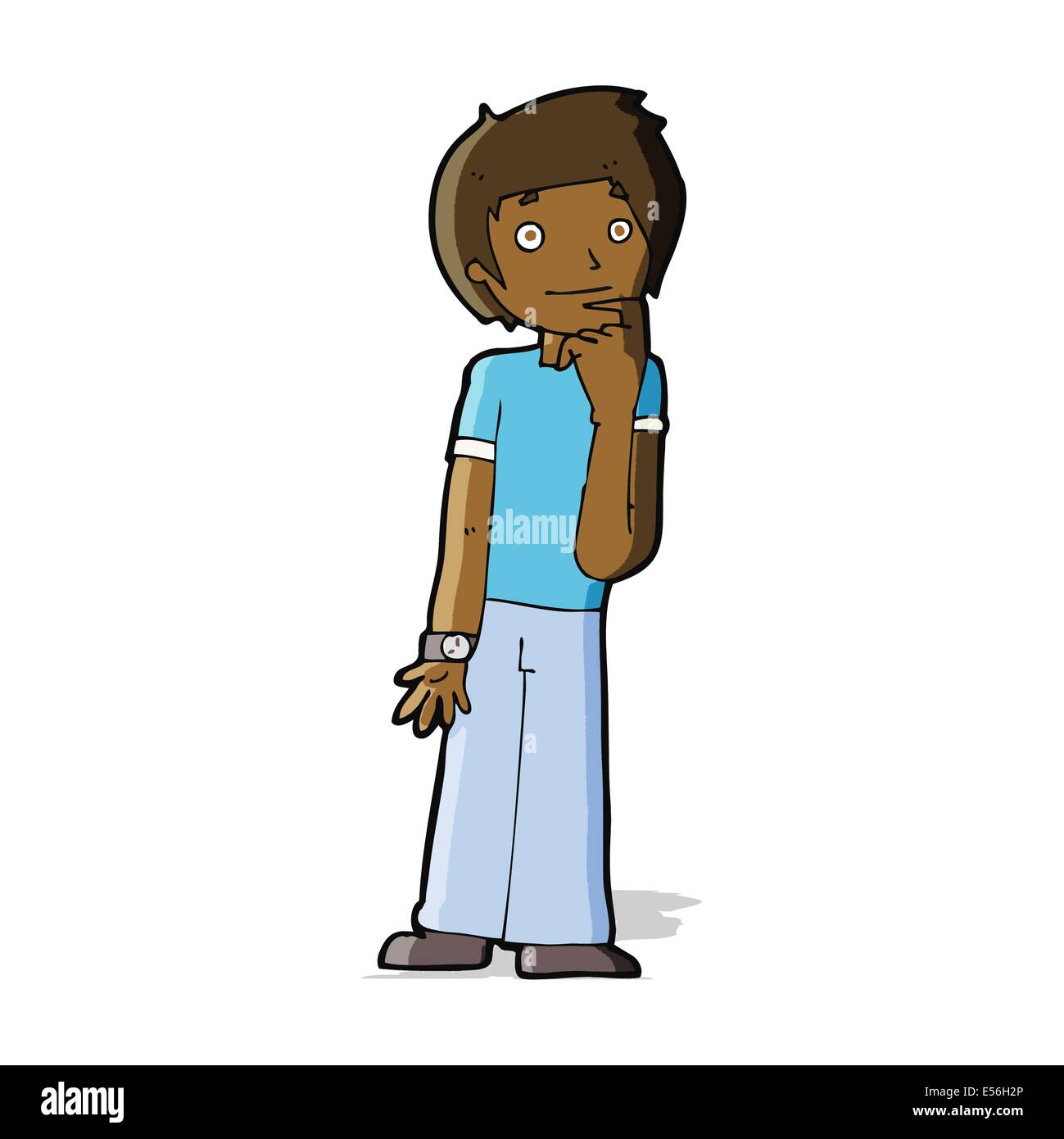 Cartoon boy wondering hi-res stock photography and images - Alamy