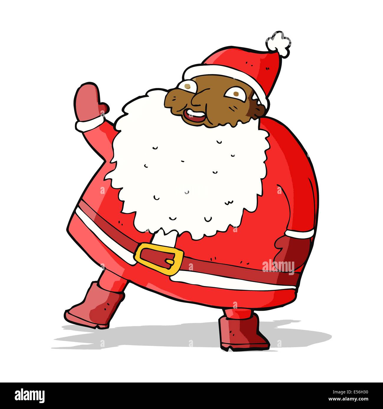 funny waving santa claus cartoon Stock Vector Image & Art - Alamy