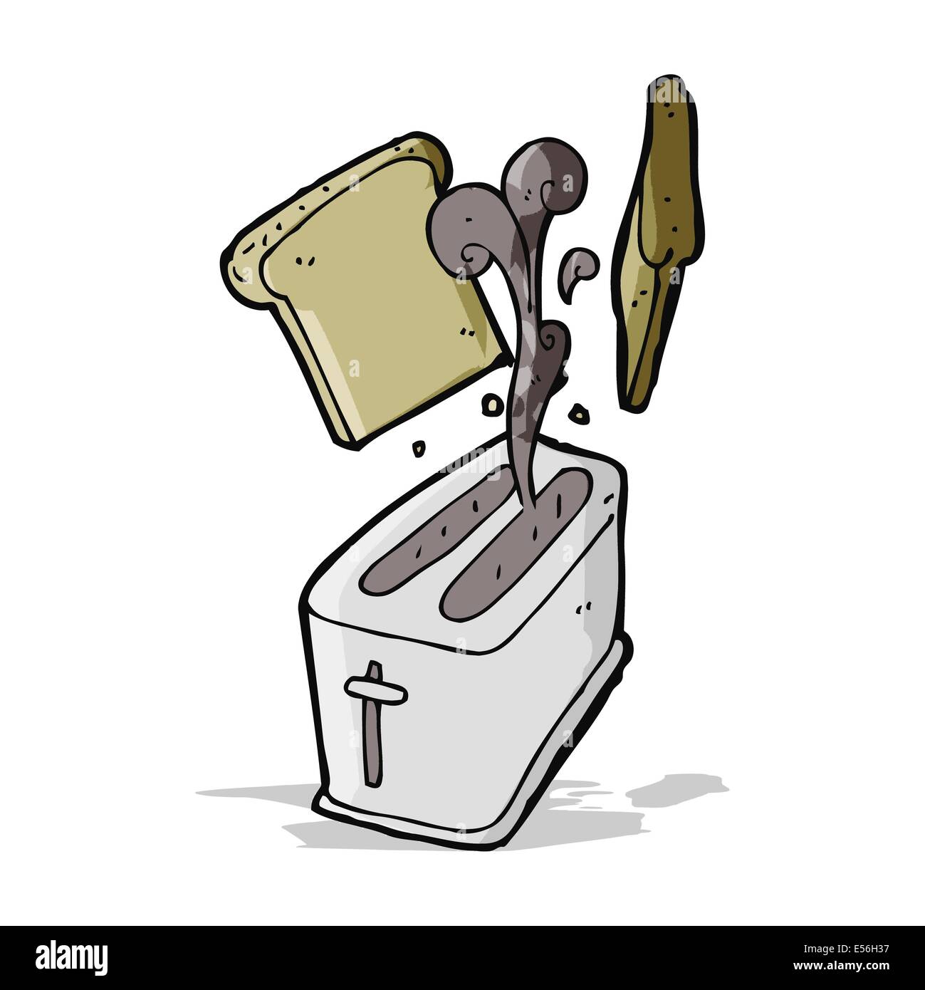 cartoon toaster spitting out bread Stock Vector Image & Art - Alamy